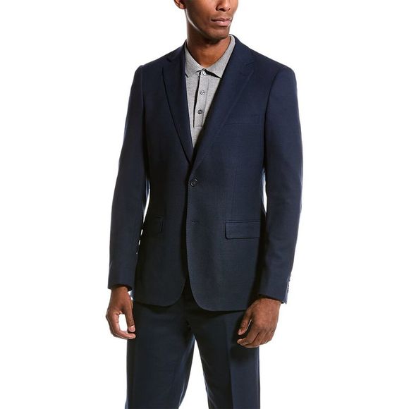 Zanetti | Suits & Blazers | Zanetti 2pc Bleu Label Wool Suit With Flat ...